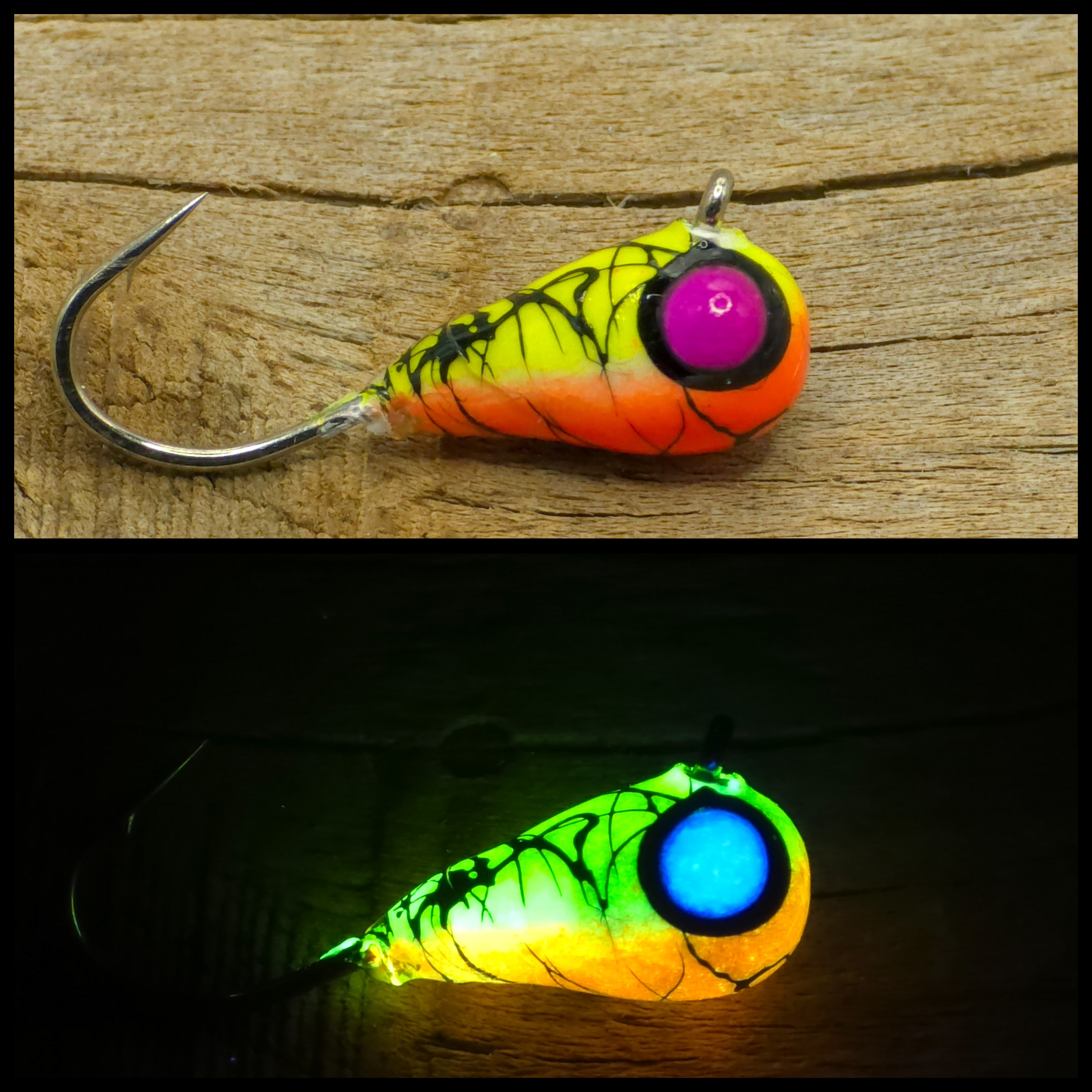 Custom Yellow Orange Bug-eye Tungsten Jig | Trio Tackle